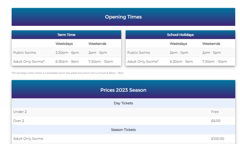 Lazonby Swimming Pool Greystoke Web Design, Penrith, Cumbria