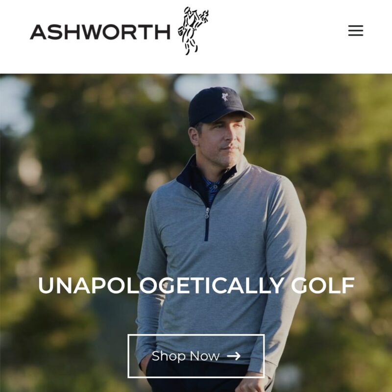 Ashworth Golf UK - Greystoke Web Design, Penrith, Cumbria